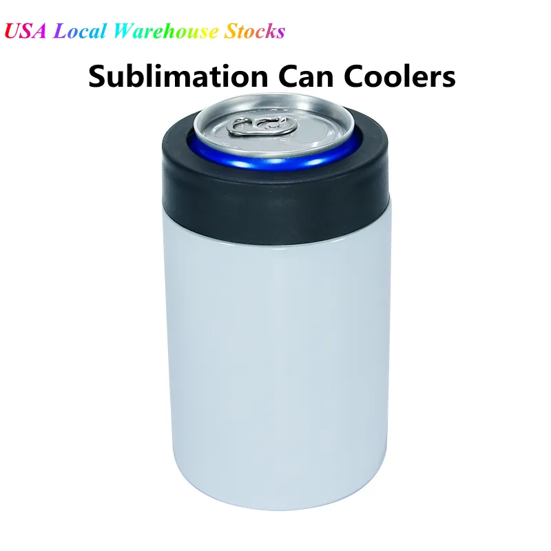 USA STOCK! 12oz Sublimation Cola Can Coolers W/Black Lid Double Wall ...