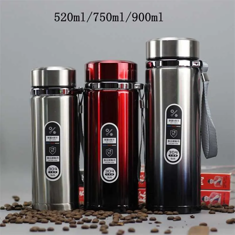 High Capacity Stainless Steel Thermos Mug Flask, Insulated Water Bottle ...