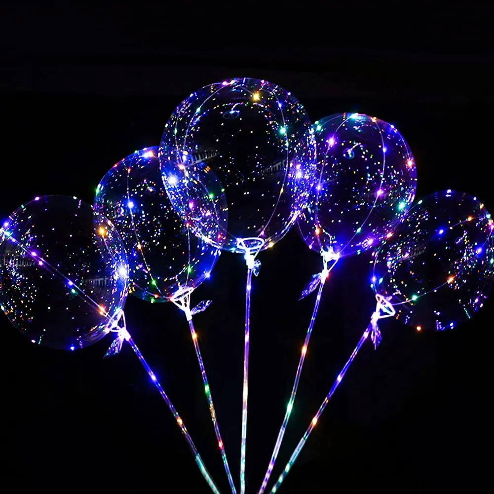 DHgate.com:LED Handle Bobo Balloon Transparent Helium Balloons for 2024 ...