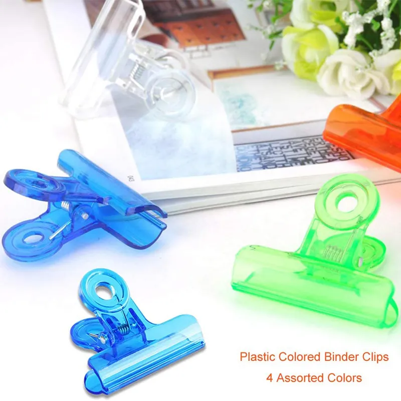 LX4637 Bulldog Binder Clips 31mm Translucent Plastic Paper Clamps For ...