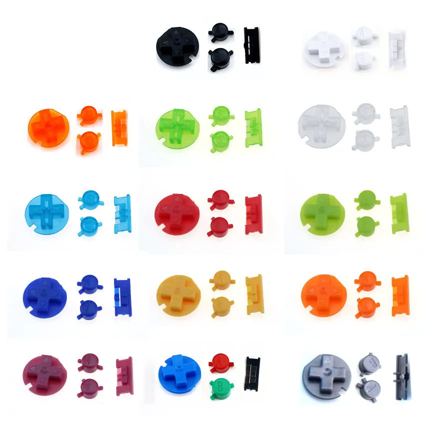 Plastic Multicolor Button Set for Gameboy Color GBC Console ON OFF AB ...