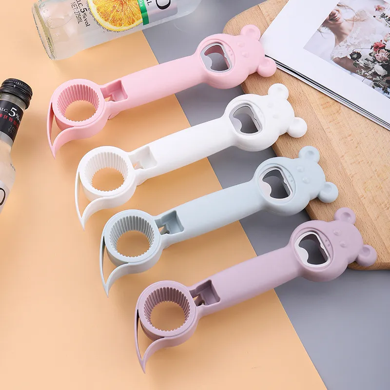 Cute Bear 4-in-1 Bottle Opener - Multi-Functional Jar Opener, Beer ...