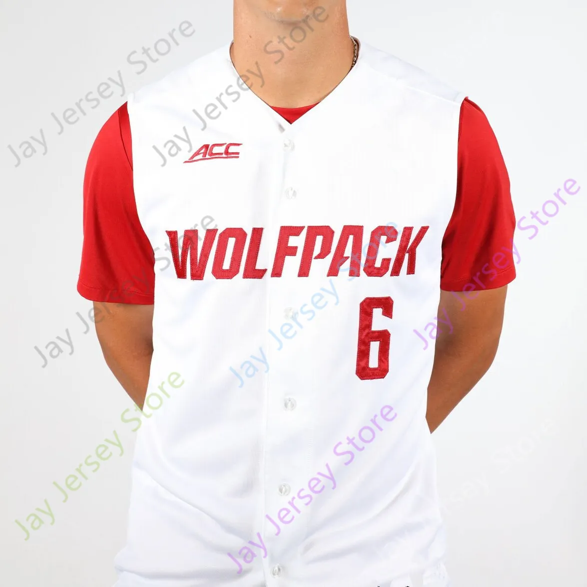 NC State Wolfpack Baseball Jersey White From Davidjersey, $19.38 ...