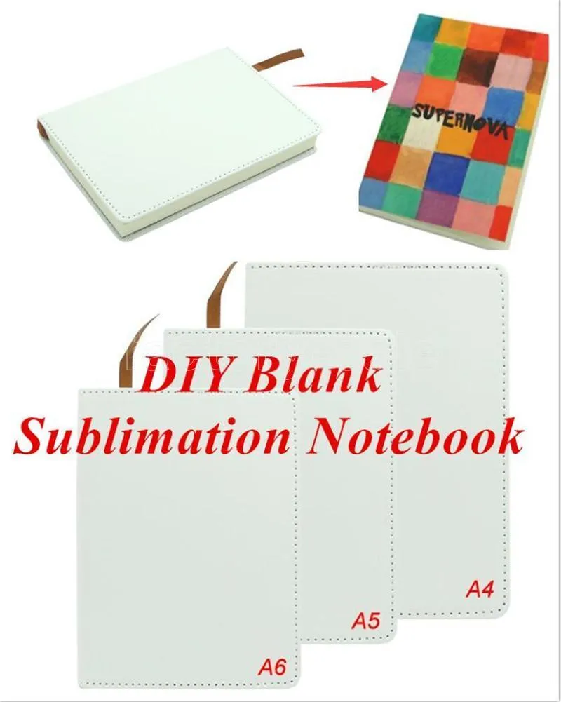 Blank Sublimation Notebook Party Favor A4/A5/A6 PU Leather Cover Note ...