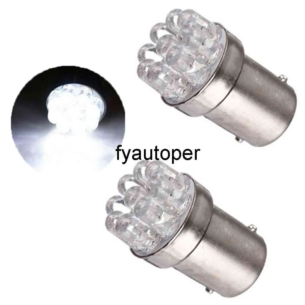 2x Bright White 1156 BA15S 9-SMD LED Bulb - Turn Signal, Reverse Light ...