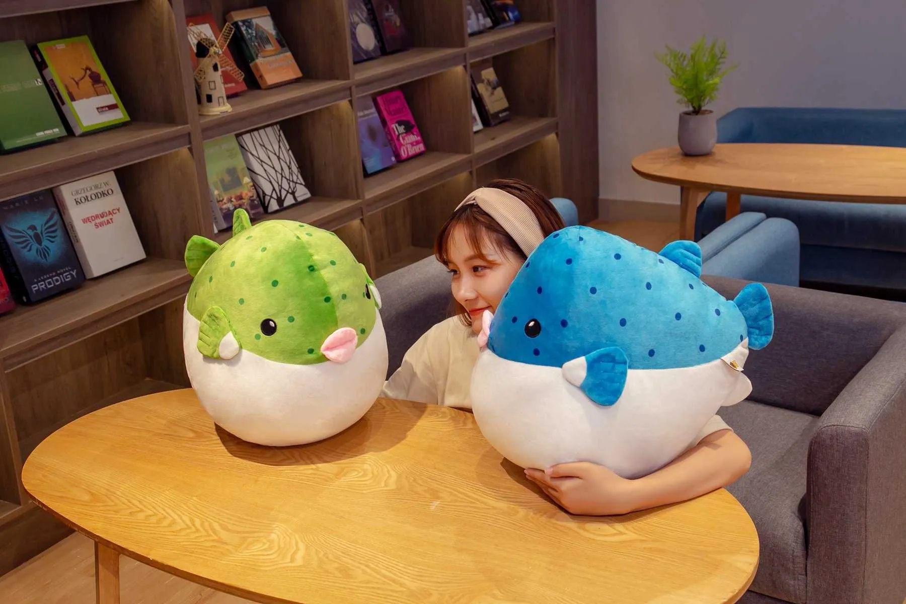 Fish Plushies Adorable Globefish Plush Toy, Soft Stuffed Marine Animal ...