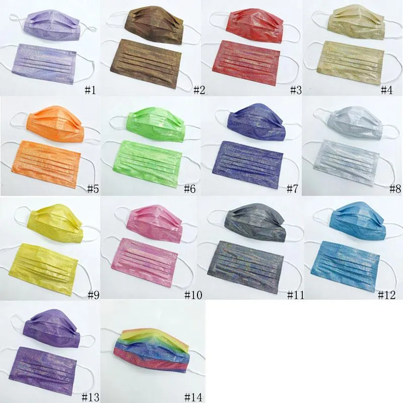 Glitter Disposable Face Masks Breathable Dust Proof... From ...
