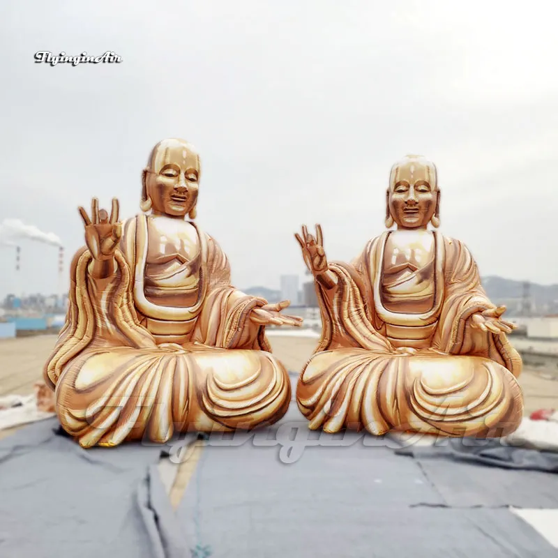 Customized Outdoor Inflatable Buddha Balloon 5m Air Blown Golden ...