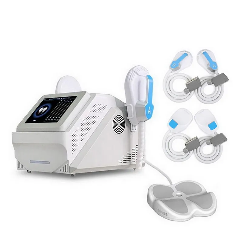 ₩629206에서 4 핸들 Ems 바디 조각 Hiemt 기계 근육 조각 전자기 근육 근육 엠블 레치 바닥 근육 재활 쿠션과 함께 Emslim 바디 슬리밍을 자극 Dhgate