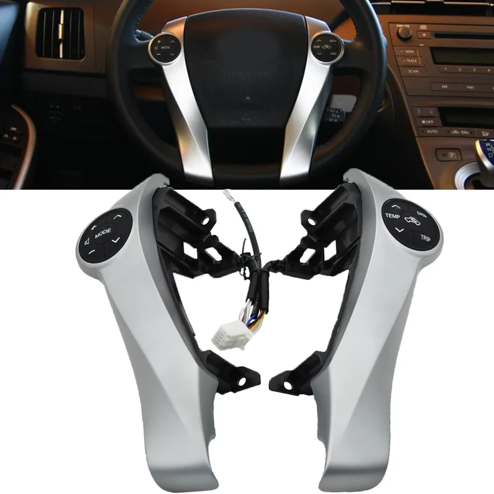 DHgate.com:2024 Toyota Prius Steering Wheel Control Buttons - Silver ...