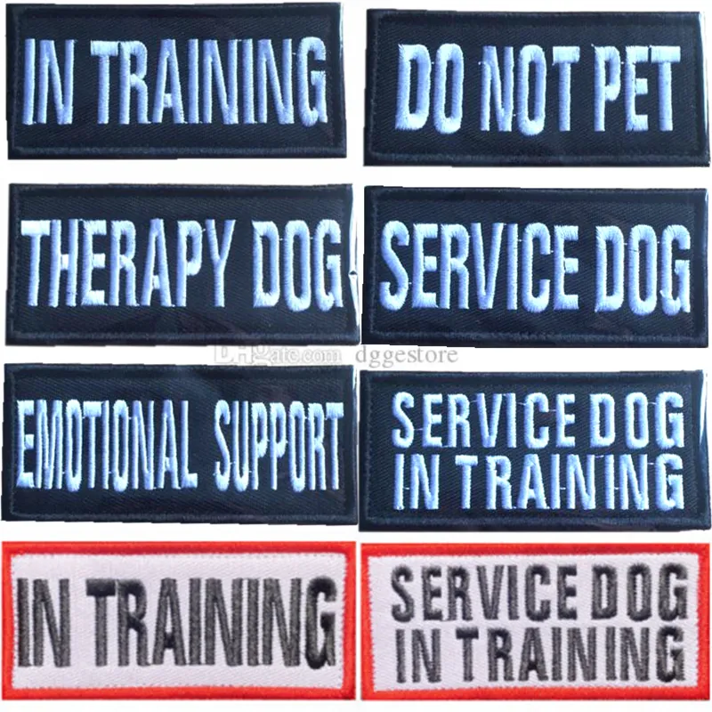 Reflective Embroidered Patches: Service & Emotional Support Dog Vest ...