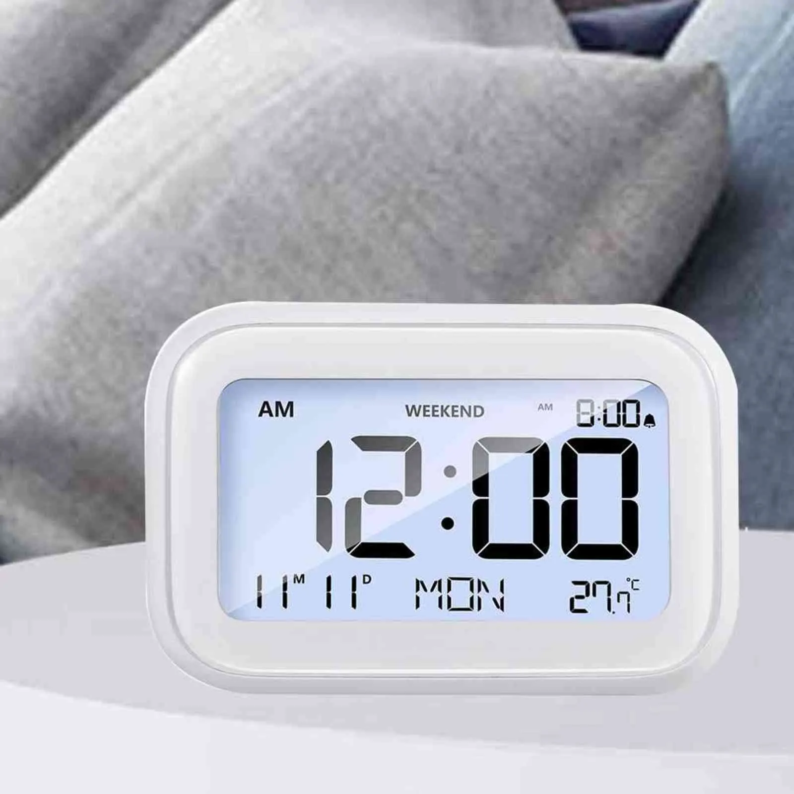 LED Screen Electric Alarm Table Clock Backlight Snooze Calendar ...