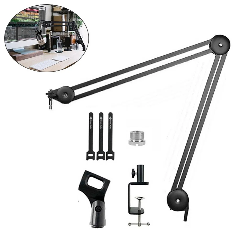 Microphone Boom Stands Heavy Duty Scissor Arm With Adjustable ...