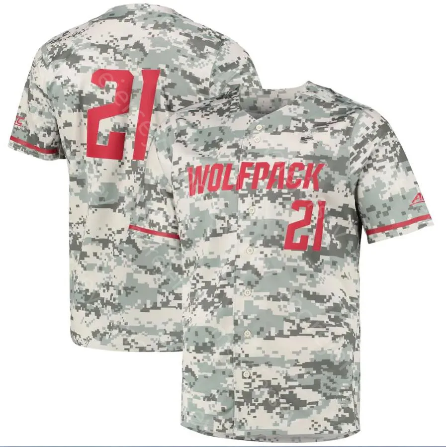 NC State Baseball Jersey NCAA College Trea Turner White Matt Willadsen ...