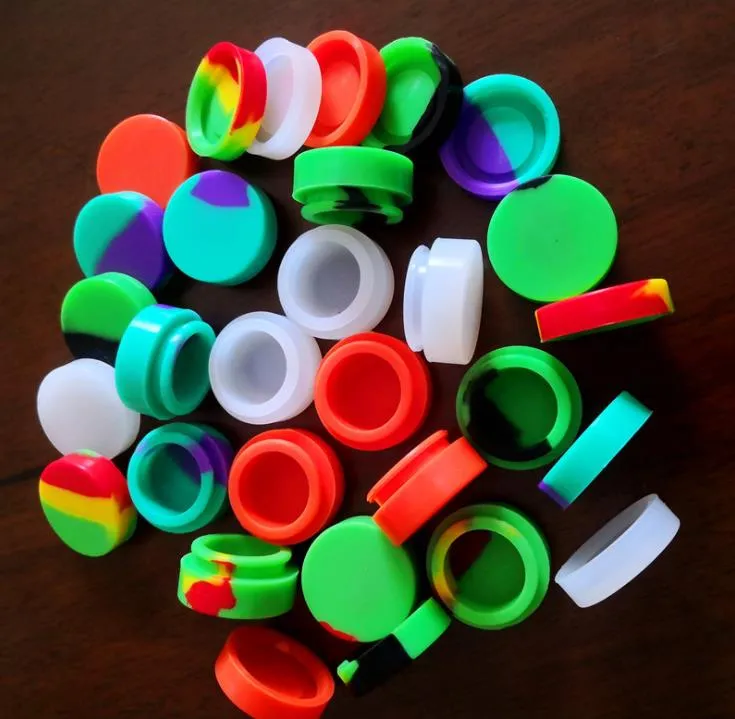 3g 3ML Silicone Wax Containers Round Glossy Concentrate Jars 26mmX17mm ...
