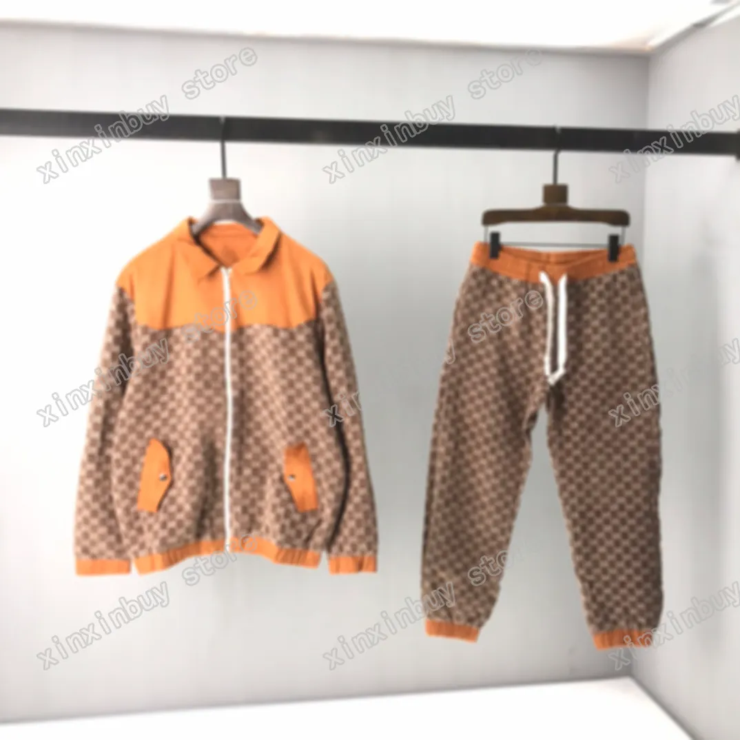Designer velour tracksuit men's gold color with embroidery letter ...