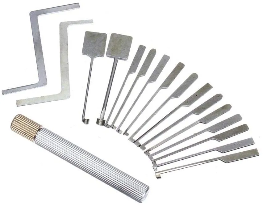 Auto Dimple Lock Pick Set For Kaba, Steel, Silver, Professional Grade ...