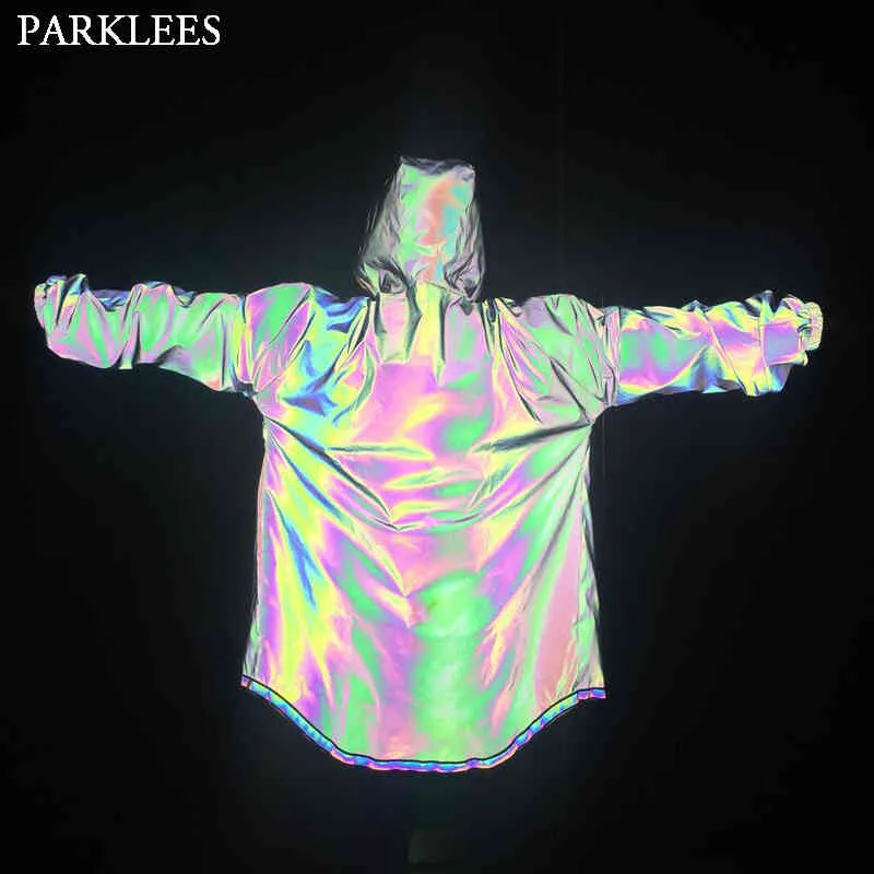Reflective Rainbow Jacket: Cool Men's Sportswear & Hip Hop Outerwear ...