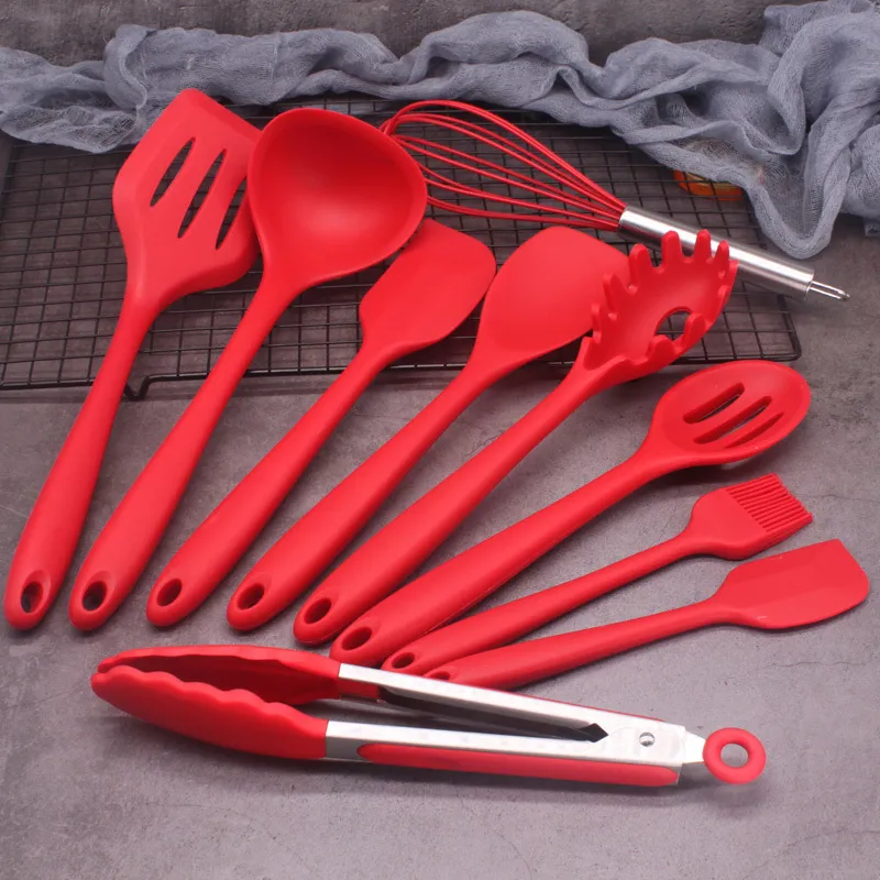 Food Grade Silicone Cooking Utensils Set Kitchenware Multiple Cookware ...