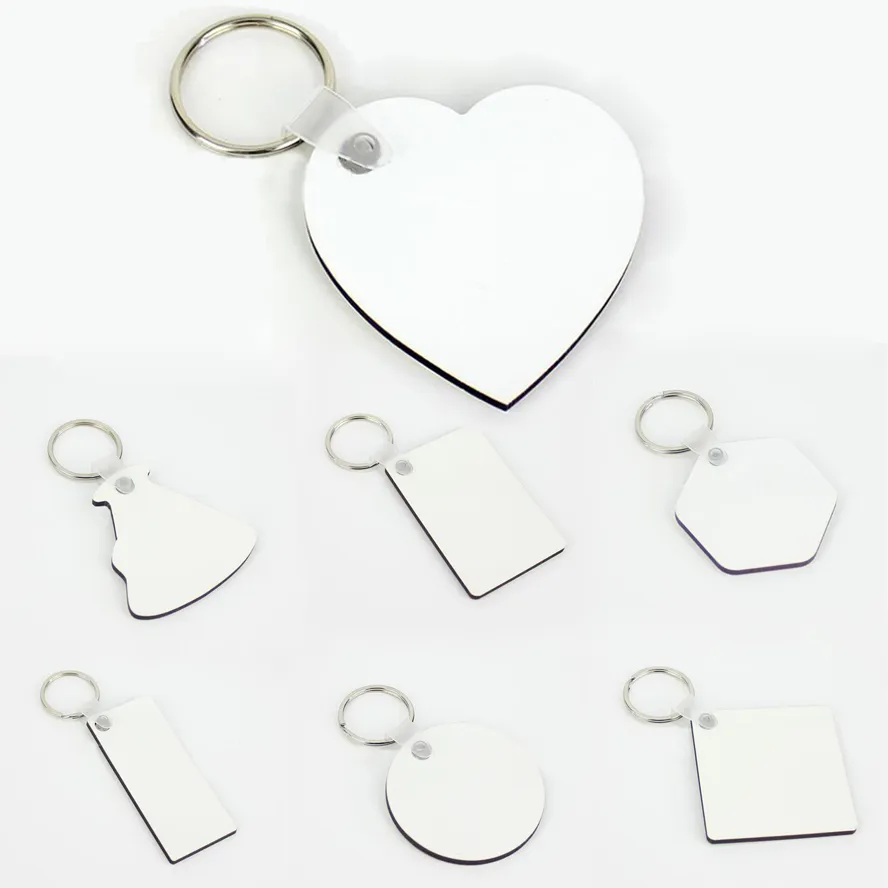 Keychain Party Favor Sublimation Heart Keyring Personality Keychains ...