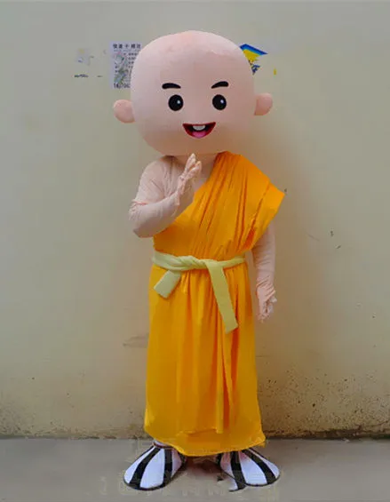 Childish Buddhist Monk Clifford Mascot Costume Cartoon Round Head ...