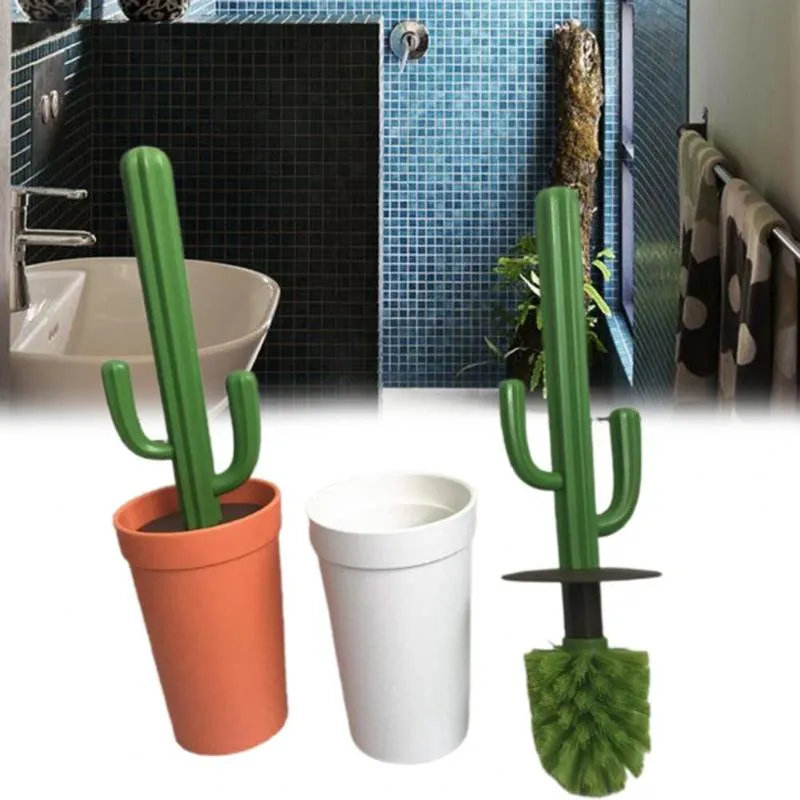 DHgate.com:Cute Cactus Toilet Brush and Holder Set, Plastic Bathroom ...