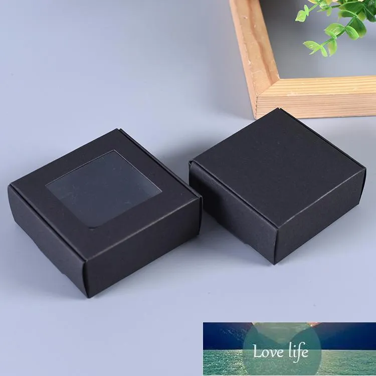 White Foldable Kraft Paper Box With PVC Window Gift Packaging From ...