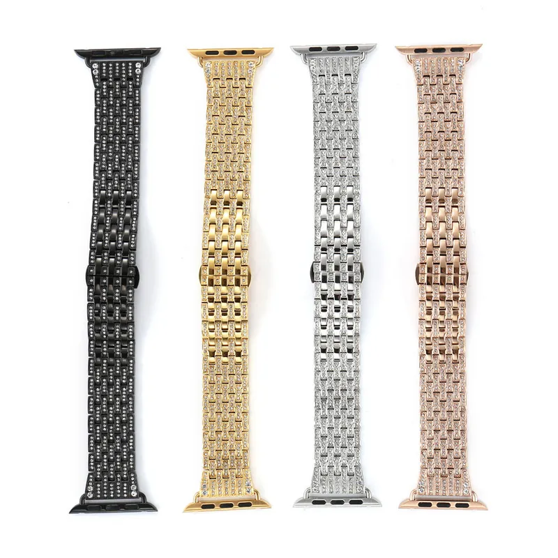 Luxury Handmade Rhinestone Band with Bling Diamonds for Apple Watch ...