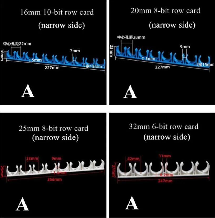 16 32mm PVC Pipe Holder Clamp Row Card Plastic PPR Electrician Tube ...