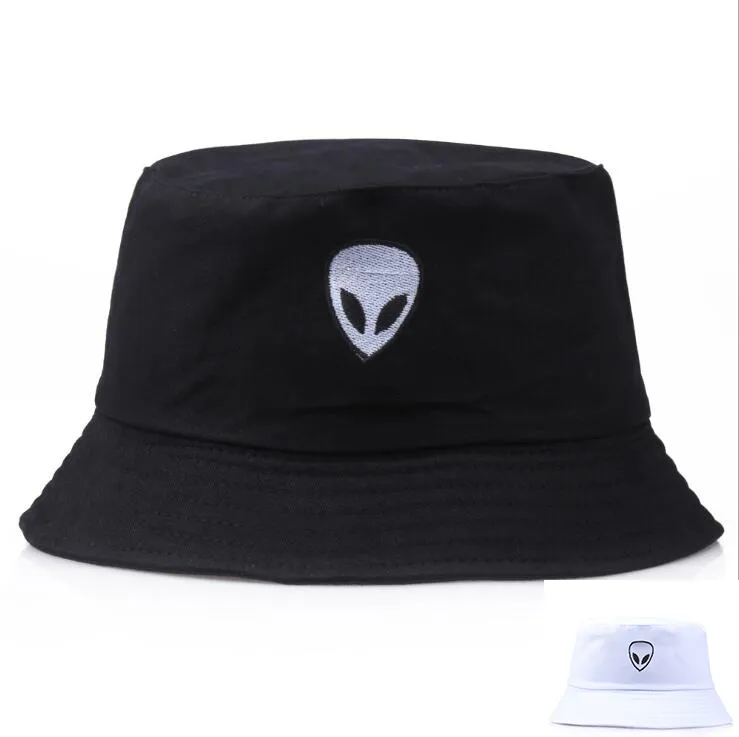 Aliens Embroidered Golf Sun Hats Men's Outstar Saucer Space Fans Black ...