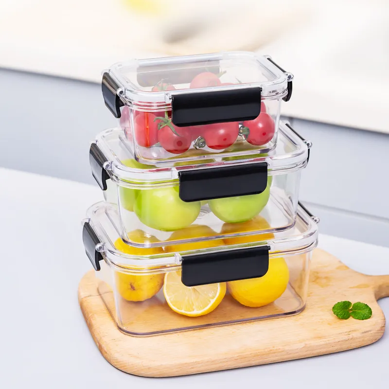 Premium Transparent Food Storage Containers - Airtight, Leakproof ...