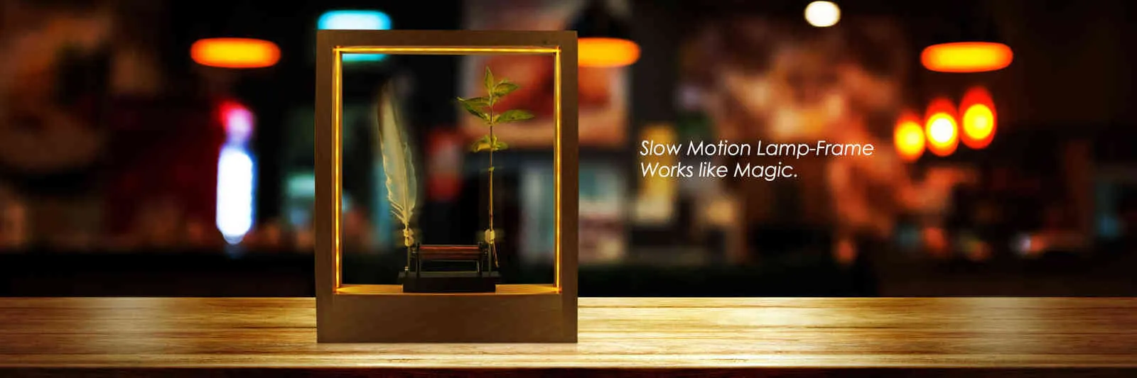 Kinetic Sculpture For Desk LED Illuminated Slow Motion Frame, Optical ...