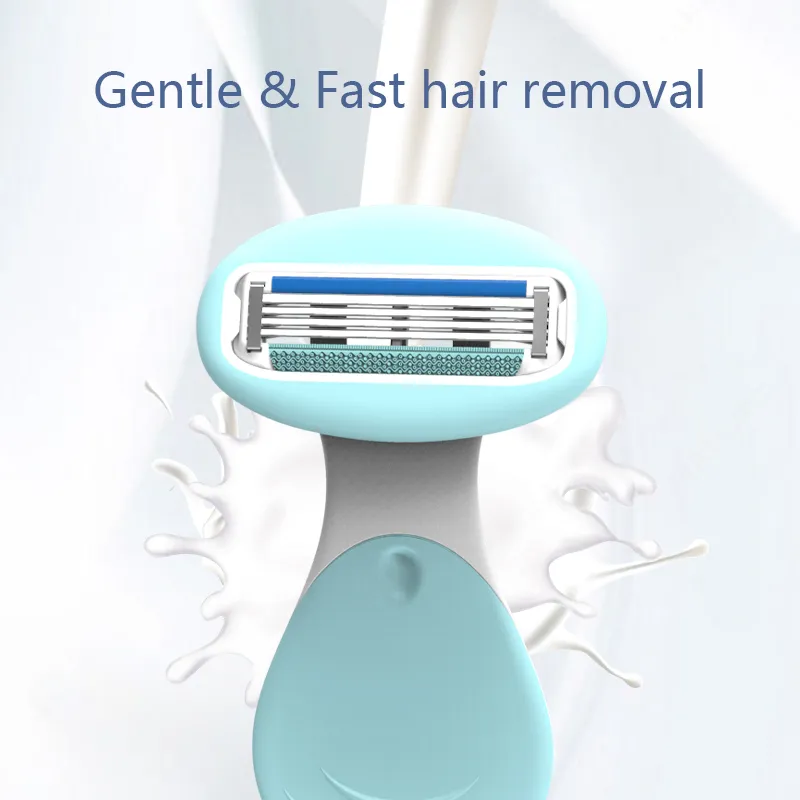 MaxFresh 4 Blade Shaving Razor For Women Whole Body Hair Removal Shaver ...