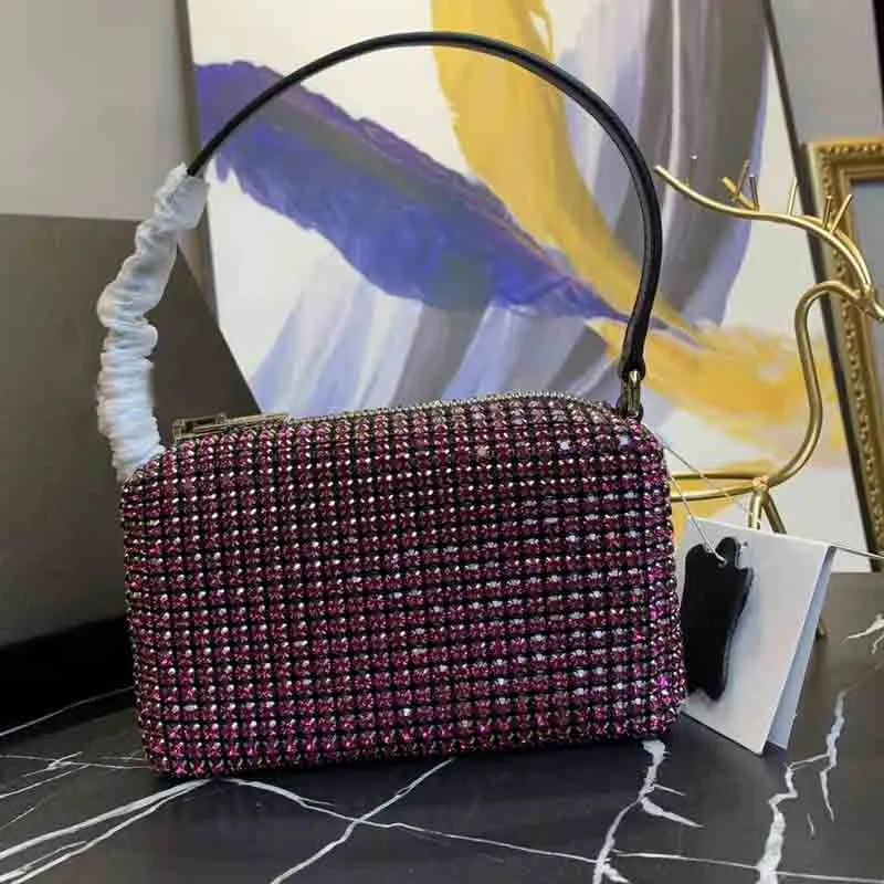 Luxury Diamond Underarm Tote Bag for Women, Crossbody Handbag, PU ...