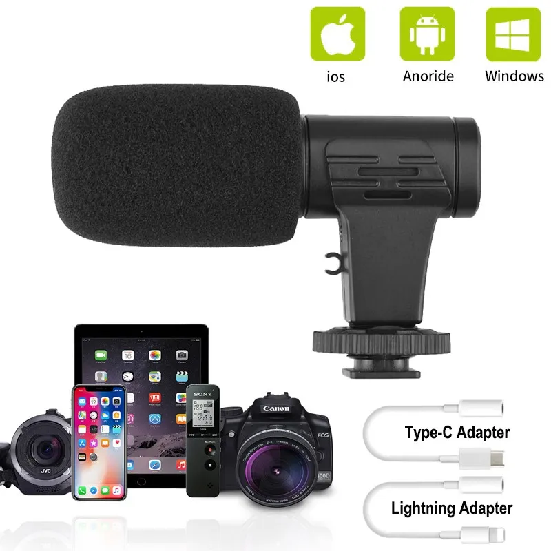Mini Microphone For Phone & PC: Portable Stereo Condenser Mic For ...