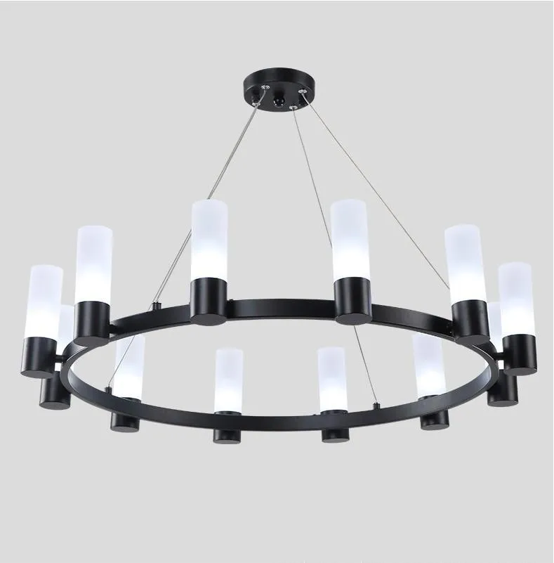 American RH Loft Retro Matte Black Metal Pendant Light with 9-10 LED ...