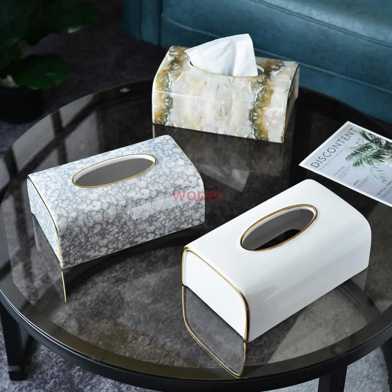 DHgate.com:Gilded Ceramic Tissue Box Cover and Napkins Holder for ...