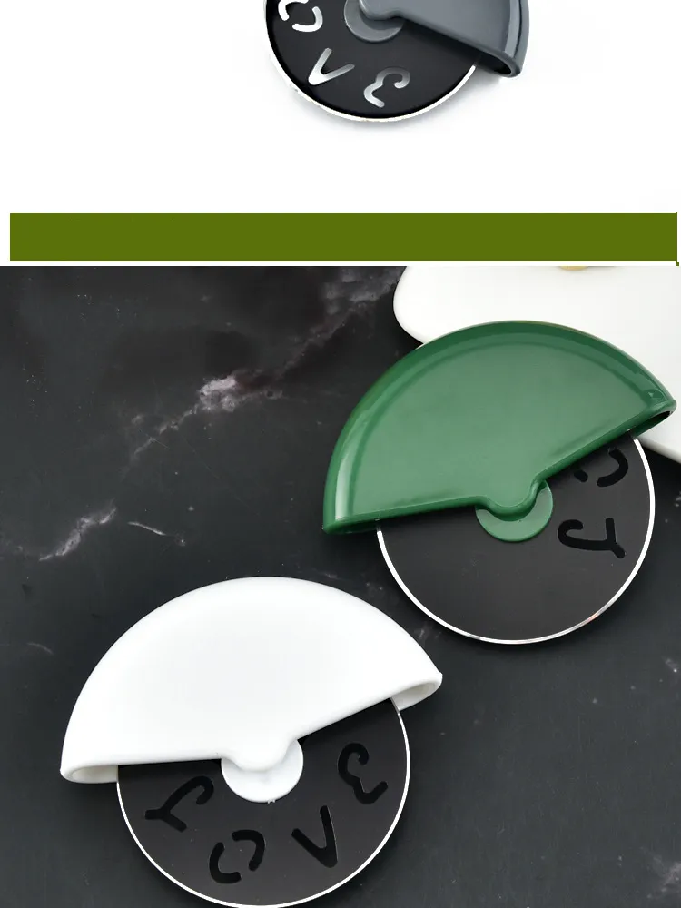 Stainless Steel Round Wheel Cutting Knife For Pizza With Lid Roulette ...