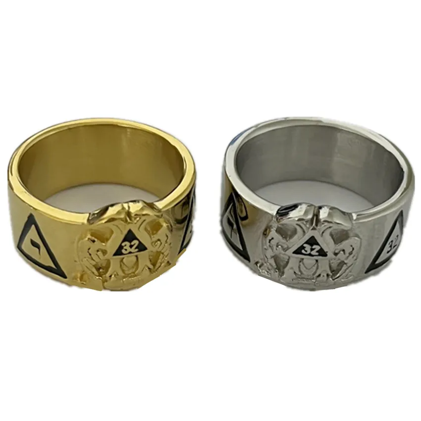 Men's 316 Stainless Steel Scottish Rite 32nd 32 Degree Masonic Ring ...