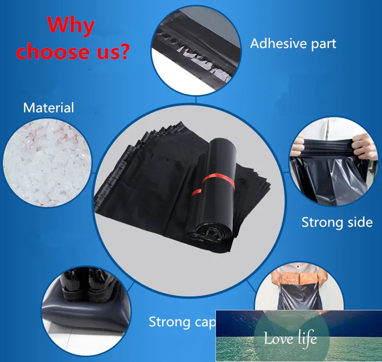 Black Plastic Envelope Bag Self Sealing Adhesive Courier Poly Mailer Clothes Shoes Shipping Mailing Packaging Pouches Factory Price Expert Design Quality From 22 43 DHgate