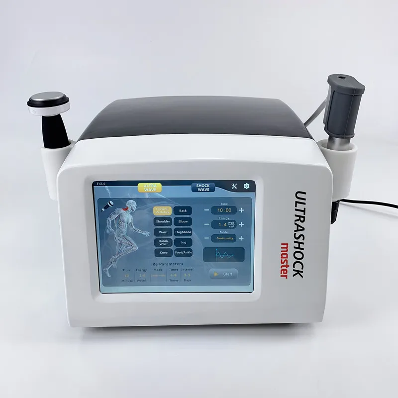 RSWT Shockwave Ultrasound Therapy Health Gadgets Machine With 2 Handles ...