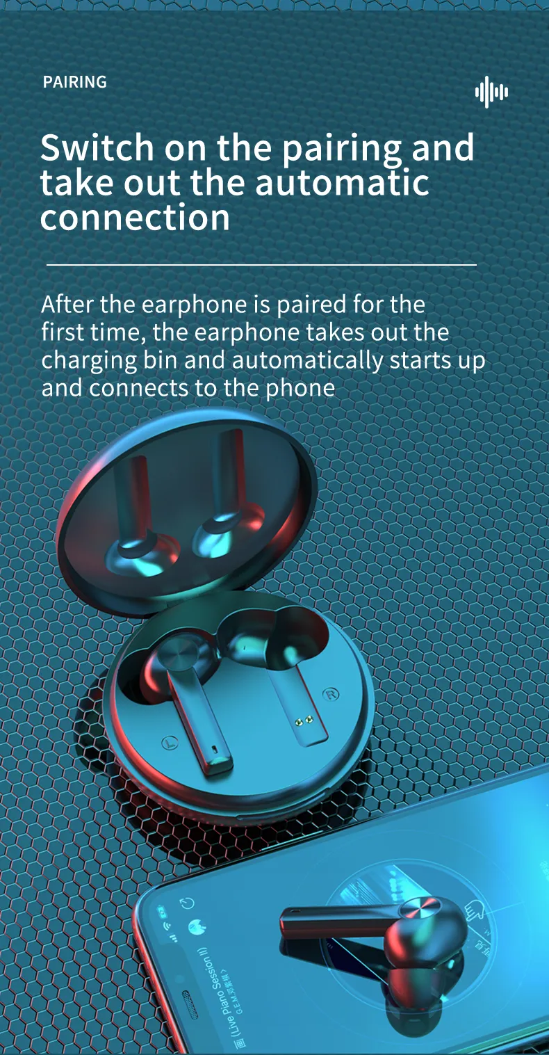 B16 TWS Bluetooth 5.0 Earbuds - Wireless Headphones with Deep Bass ...