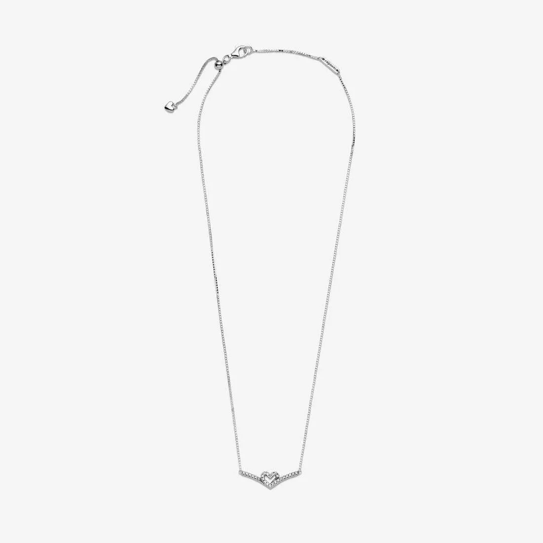 Pandora sparkling wishbone necklace store