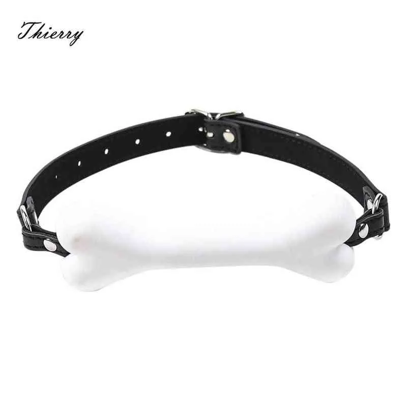 Nxy Adult Toy Thierry Silicone Dog Bone Bite Gag Mouth for Ual Bondage ...