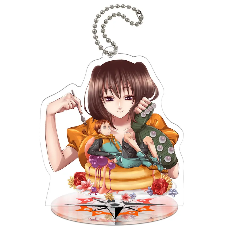 The Seven Deadly Sins Acrylic Keychain Figure Pendant Cartoon Elizabeth ...
