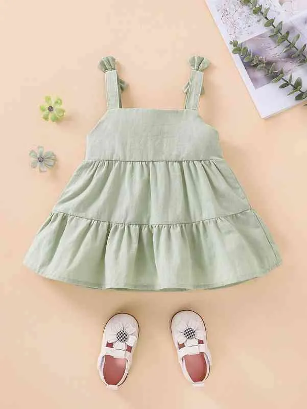 Baby Cami Dress with Ruffle Hem and Bow Shoulder Detail from Dhgate ...