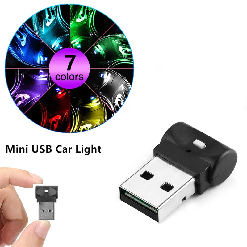 LED Gadget Automatic Induction Mini Car Interior Atmosphere Lamp USB ...