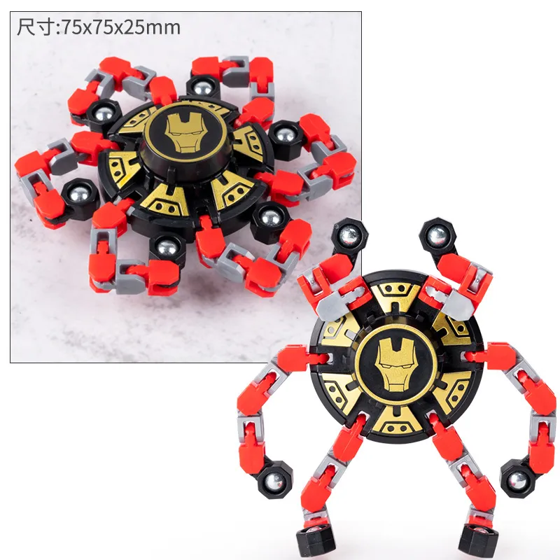 Gyro Toys Mechanical Gyroscope Puzzle Deformable Mech Chain Rotating ...