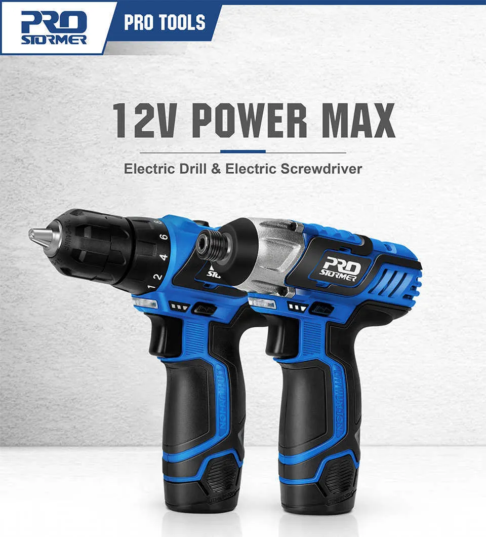 Mini Electric Screwdriver Cordless Drill Driver, 12V Compact Handheld ...