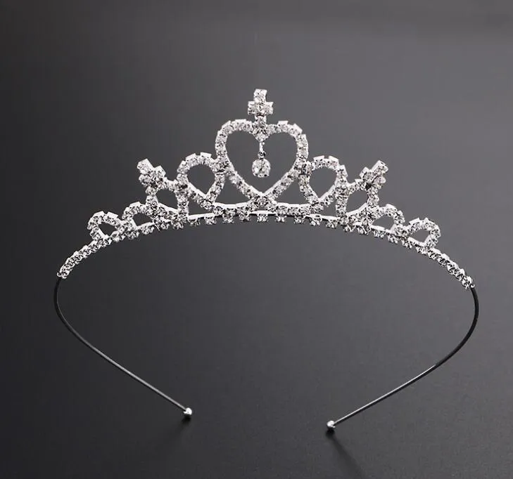 Princess Crown Rhinestone Hair Accessories for Girls Children Tiara ...